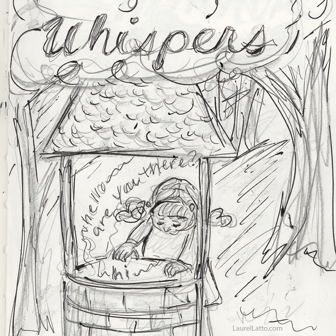 SCBWI Artober Day 1 "Whispers" - DonnaBellas Art