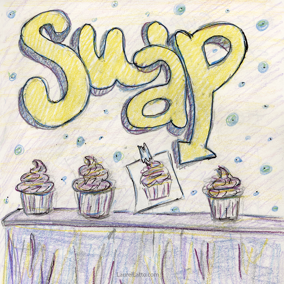 SCBWI Artober Day 13 Art Prompt “Swap" - DonnaBellas Art
